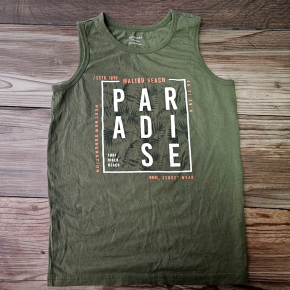 Primark | Shirts & Tops | Primark Malibu Beach Kids Tank Top Green ...